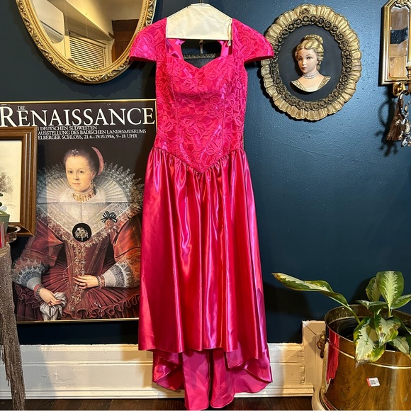 Alfred Angelo | Dresses | Vintage Hot Pink 8s 90s Prom Dress | Poshmark